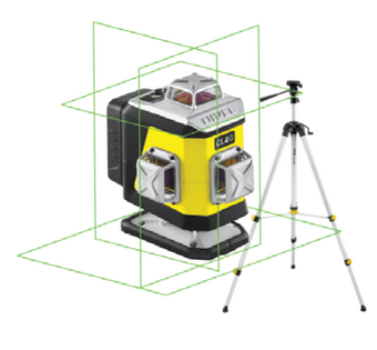 NIVEL SYSTEM Krížový laser 4×360° se zeleným paprskem CL4G Set ...